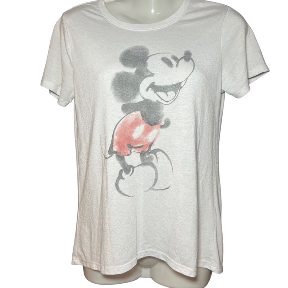 Disney | Tops | Disney Classic Distressed Mickey Mouse Womens Short ...